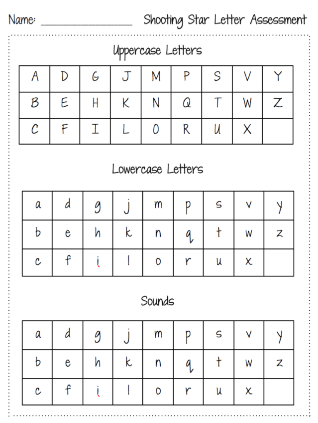 Letter Recognition Test Color Alphabet Letter In Word Test On Wood